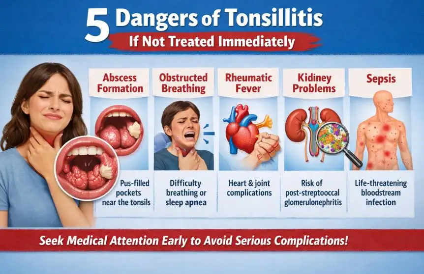 5 Dangers of Tonsillitis If Not Treated Immediately: Risks, Symptoms ...