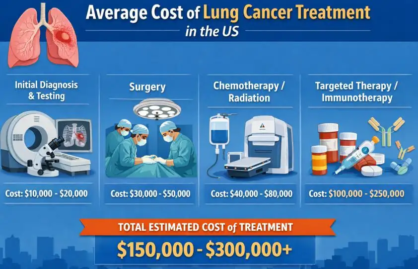 Average Cost of Lung Cancer Treatment in the US 2026 - Stagescancer.net