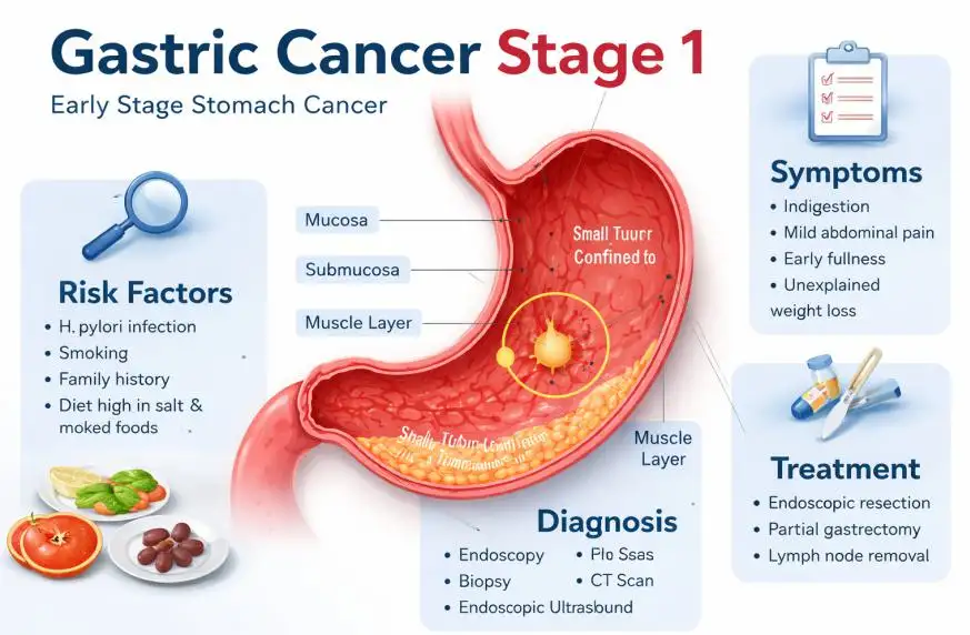 Gastric Cancer Stage 1: Early Detection, Symptoms, Treatment, and ...