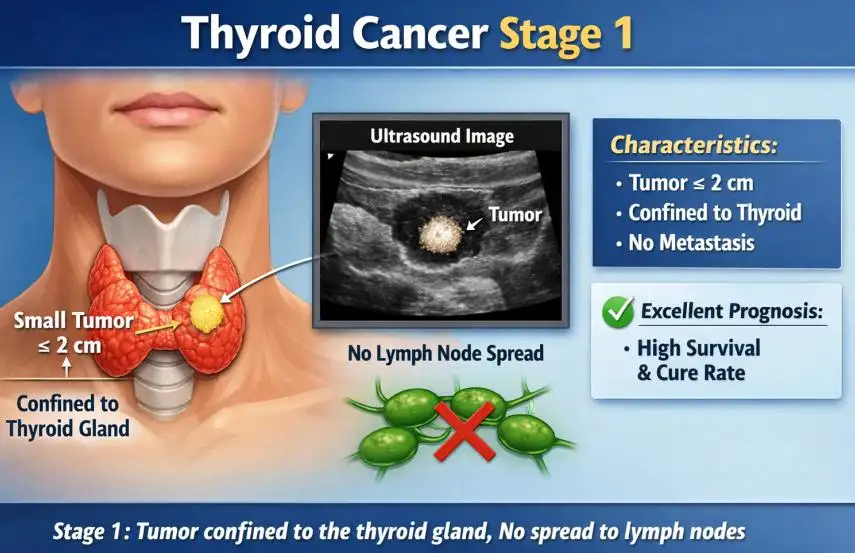 Thyroid Cancer Stage 1: Symptoms, Diagnosis, Treatment, and Survival ...